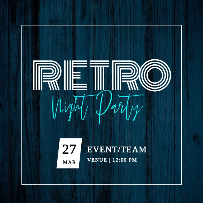 RETRO PARTY Template | PosterMyWall