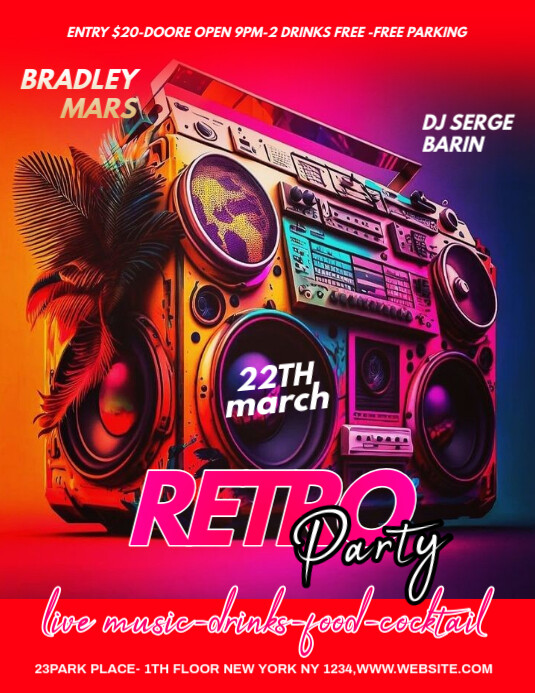 retro party Template | PosterMyWall