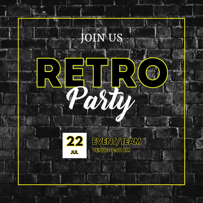 Plantilla de RETRO PARTY | PosterMyWall