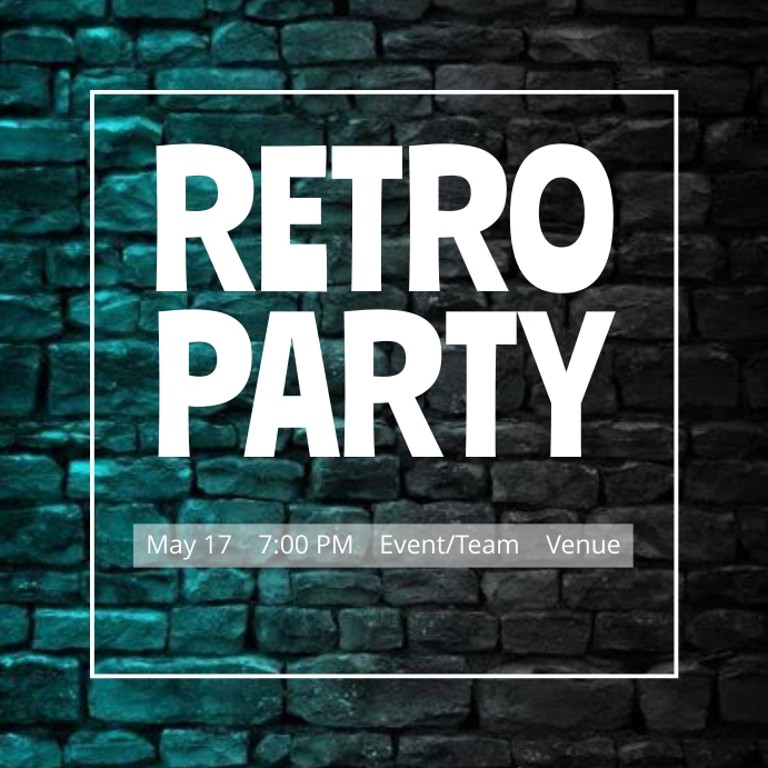 RETRO PARTY Template | PosterMyWall