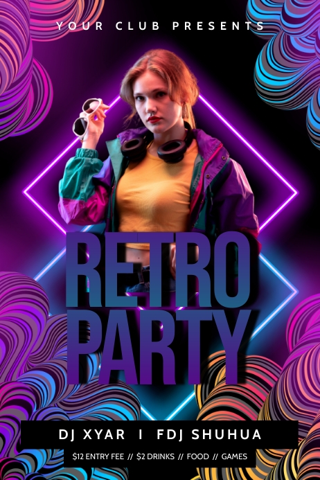 Plantilla de retro party | PosterMyWall