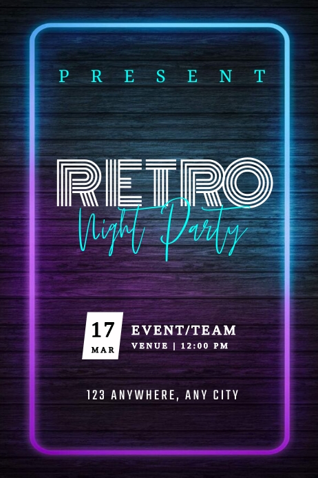 Copy of RETRO PARTY | PosterMyWall