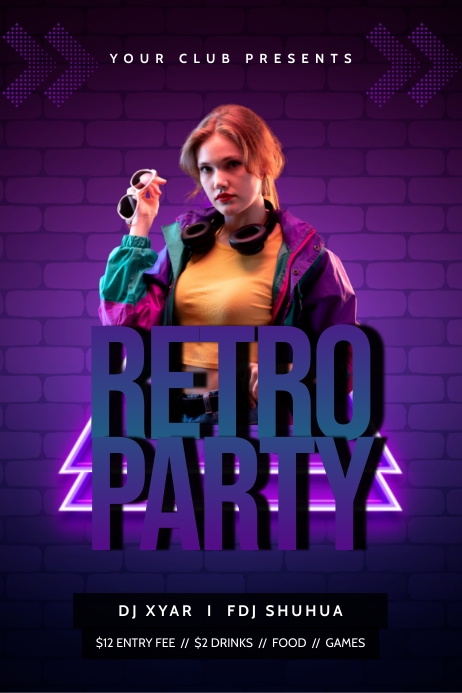 Plantilla de retro party | PosterMyWall