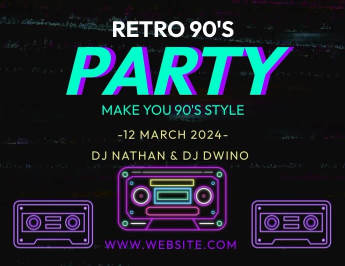 Retro Party Template | PosterMyWall