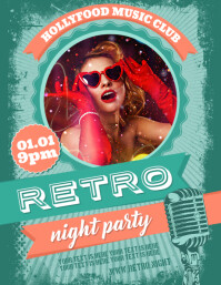 RETRO PARTY FLYER Template | PosterMyWall