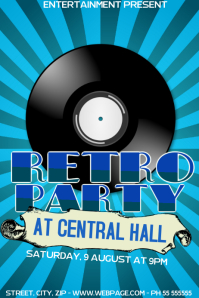 vintage retro concert event poster template | PosterMyWall