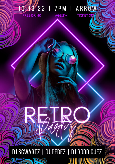 Copy of Retro Party Live Music Poster Template | PosterMyWall