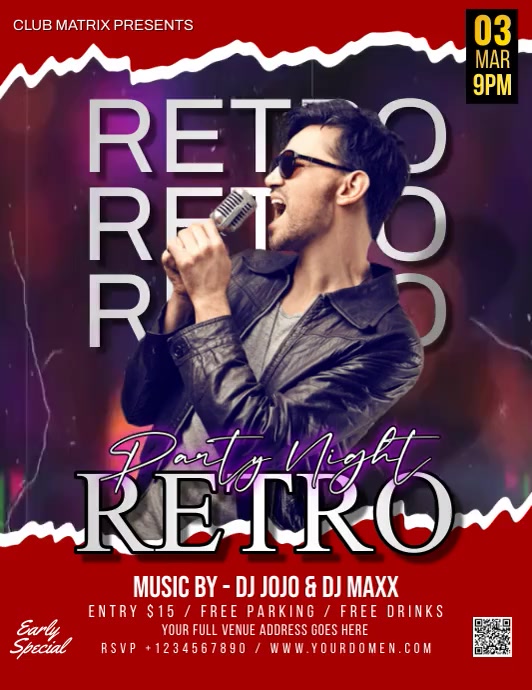 Copia de Retro party night | PosterMyWall