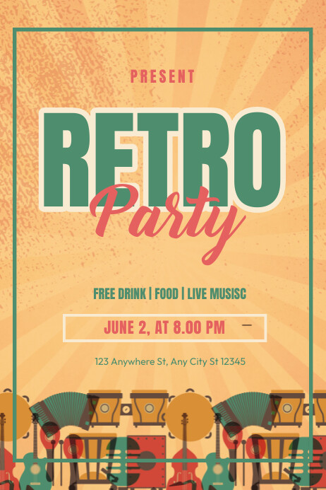 Plantilla de Retro Party Poster | PosterMyWall