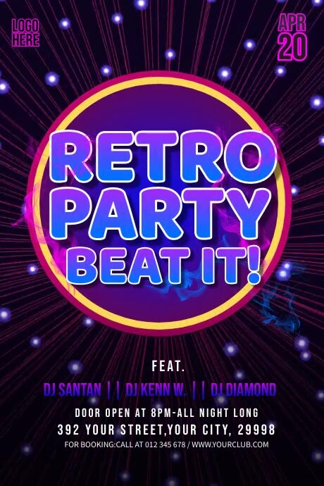 Copy of Retro Party Video | PosterMyWall
