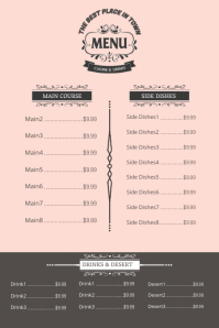 Retro Restaurant Menu Template | PosterMyWall