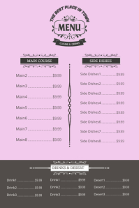 Retro Restaurant Menu Template | PosterMyWall