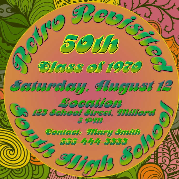 Retro Revisited Class Reunion Template | PosterMyWall