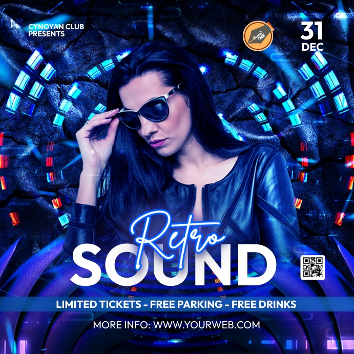 Retro Sound Party Template | PosterMyWall