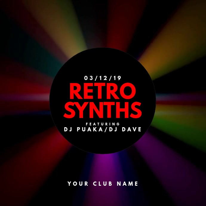 Modèle Synthés Rétro | PosterMyWall