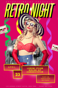 Retro Night Flyer Template | PosterMyWall
