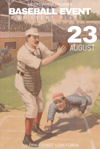 baseball game poster flyer template | PosterMyWall