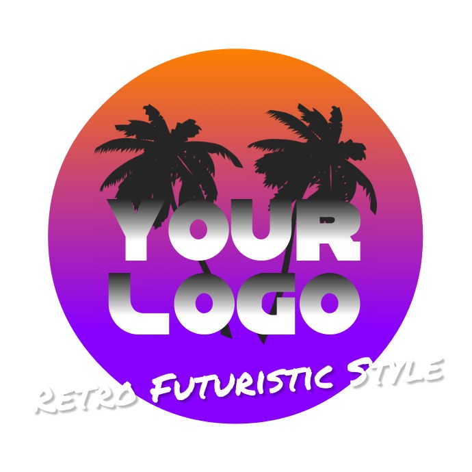 Retro Wave Futuristic Logo 80's Template | PosterMyWall