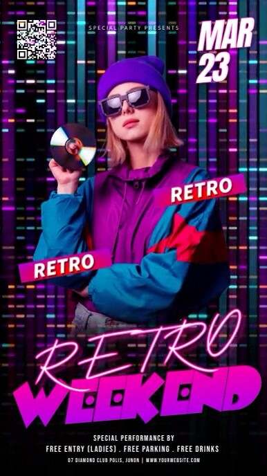 Retro Weekend Music Template | PosterMyWall