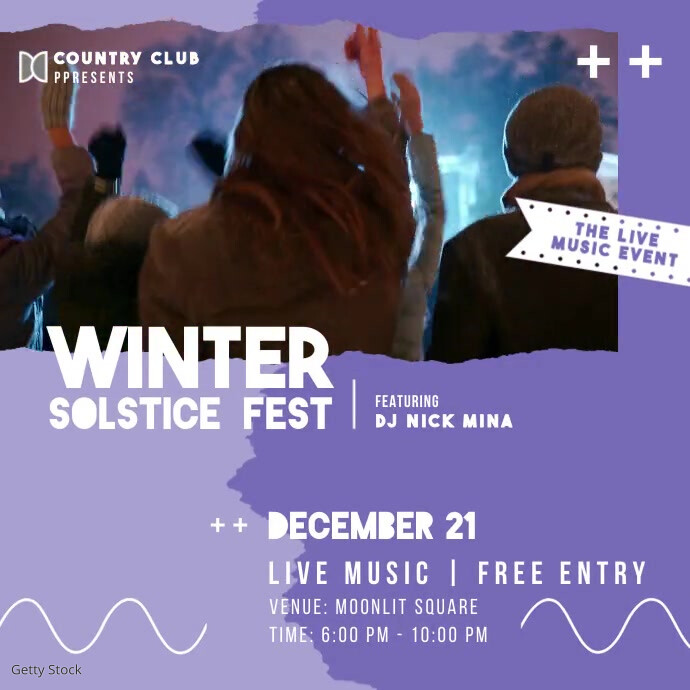 Retro Winter Solstice Festival Poster Template | PosterMyWall