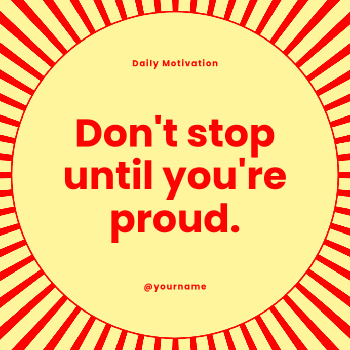 Modèle Retro Yellow Typographic Motivational Inspirational Daily ...