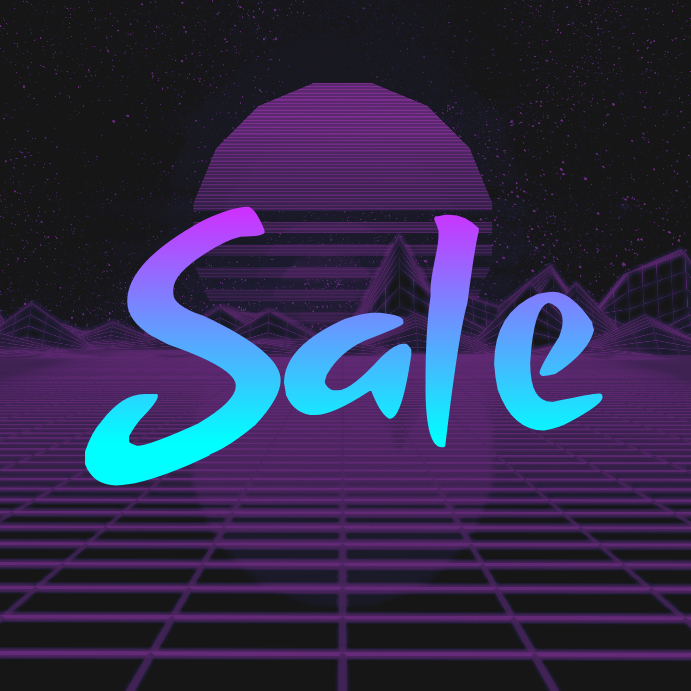 Retrowave Sale Banner Template | PosterMyWall