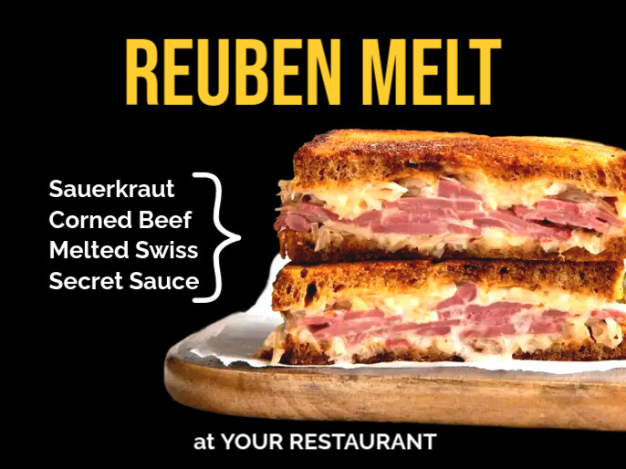 Reuben Melt Template | PosterMyWall
