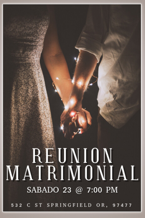 Reunion Matrimonial Template | PosterMyWall