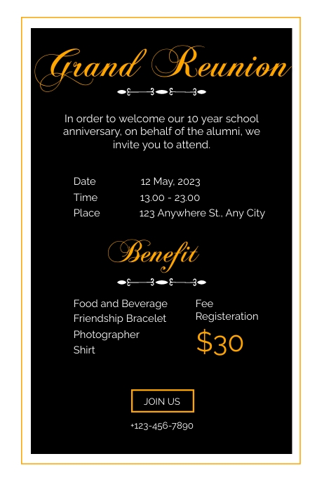 Reunion Poster Post Template | PosterMyWall