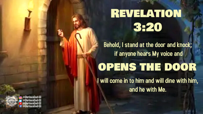 ♥Revelation 3:20 Template | PosterMyWall