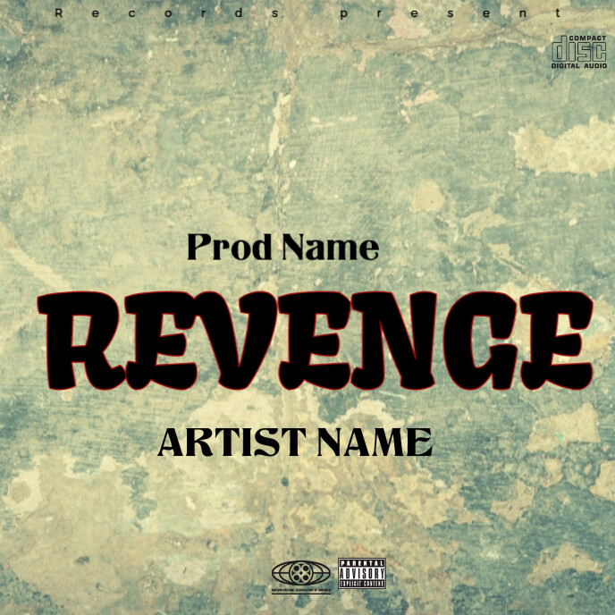 Revenge mixtape album cover Template | PosterMyWall