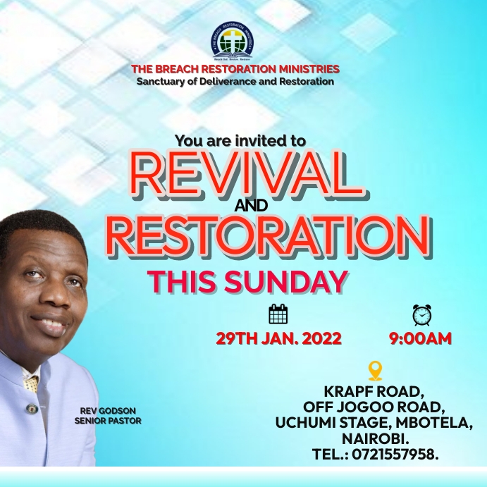 revival and restoration service Template | PosterMyWall
