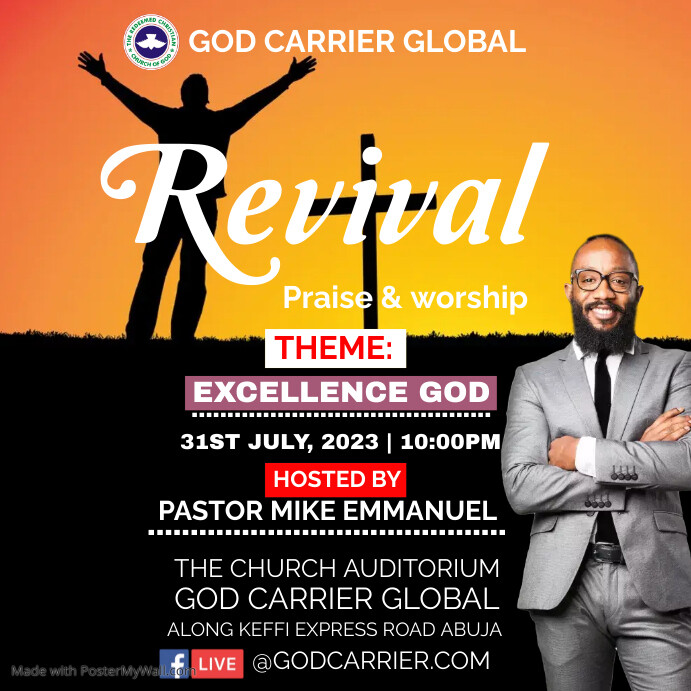 Plantilla de REVIVAL church conference | PosterMyWall