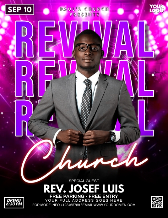 Plantilla de Revival church | PosterMyWall
