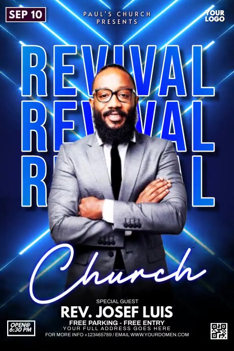 Revival church Template | PosterMyWall
