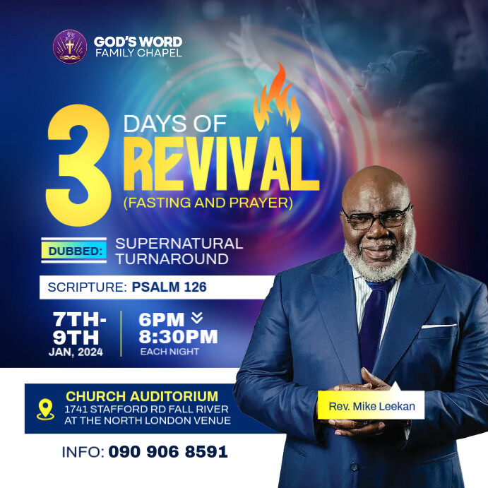 revival church flyer (1) Template | PosterMyWall