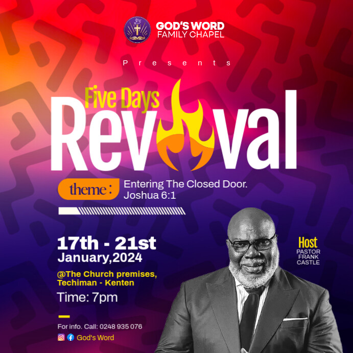 Revival church flyer Template | PosterMyWall