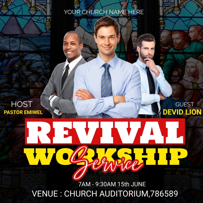 Copy of Revival church service | PosterMyWall