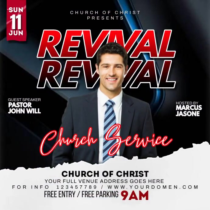 Copy of Revival church service | PosterMyWall