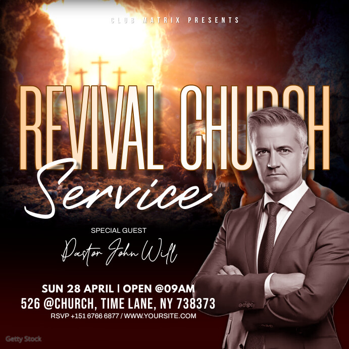 Copy of Revival church service | PosterMyWall