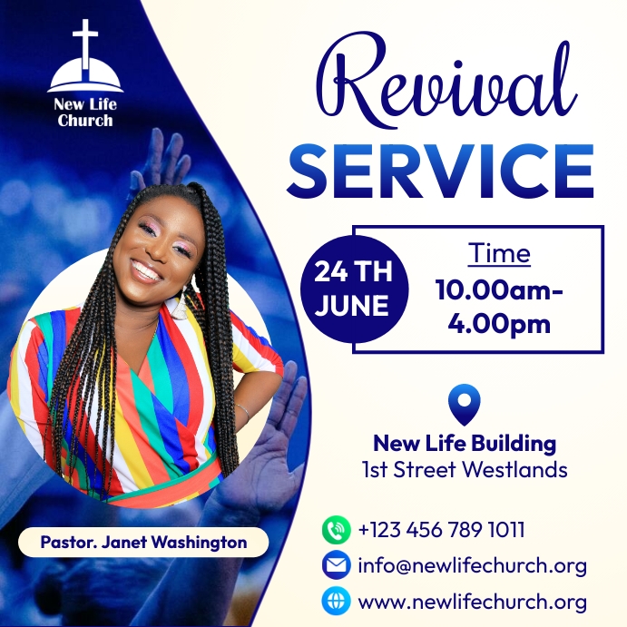 revival church service Template | PosterMyWall