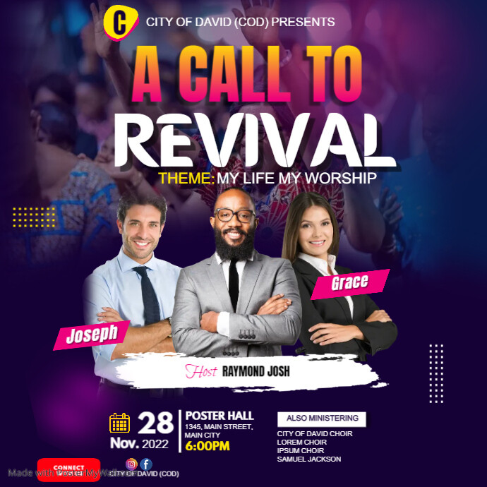 Modèle REVIVAL CONFERENCE (1) | PosterMyWall