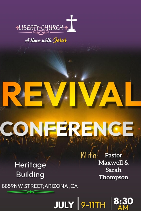 Revival Conference Template | PosterMyWall