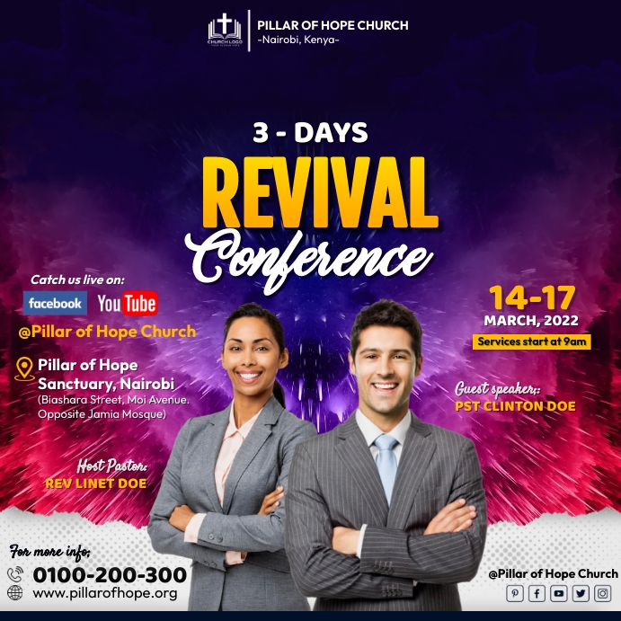 Revival conference Template | PosterMyWall
