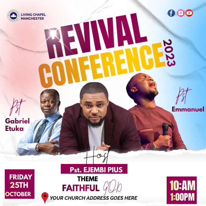 REVIVAL conference Template | PosterMyWall