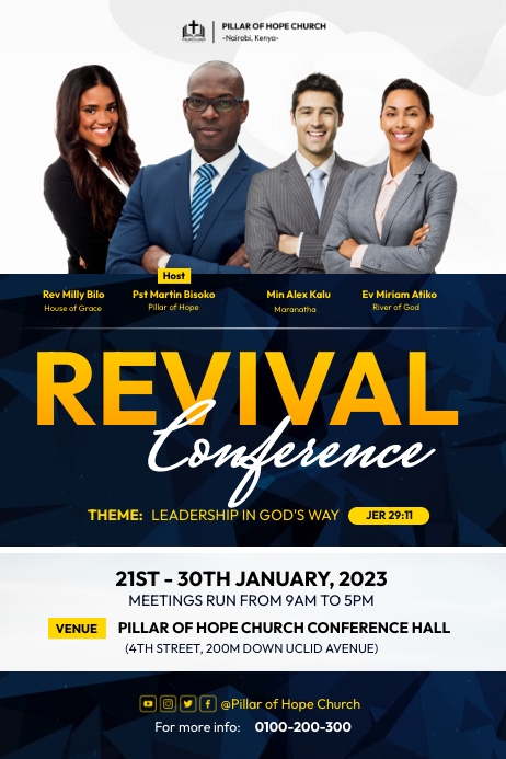 Plantilla de Revival conference | PosterMyWall