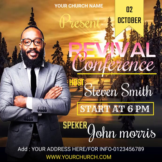 REVIVAL CONFERENCE Template | PosterMyWall