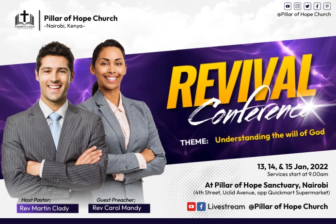 Revival Conference Template | PosterMyWall