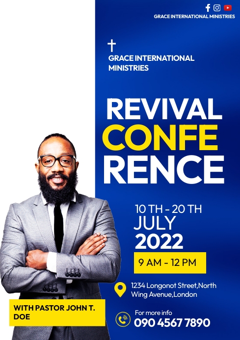 REVIVAL CONFERENCE FLYER Template | PosterMyWall