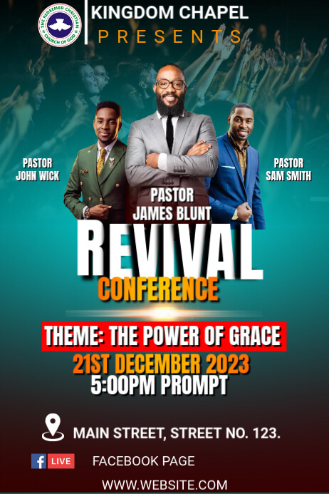 Plantilla de Revival conference flyer | PosterMyWall